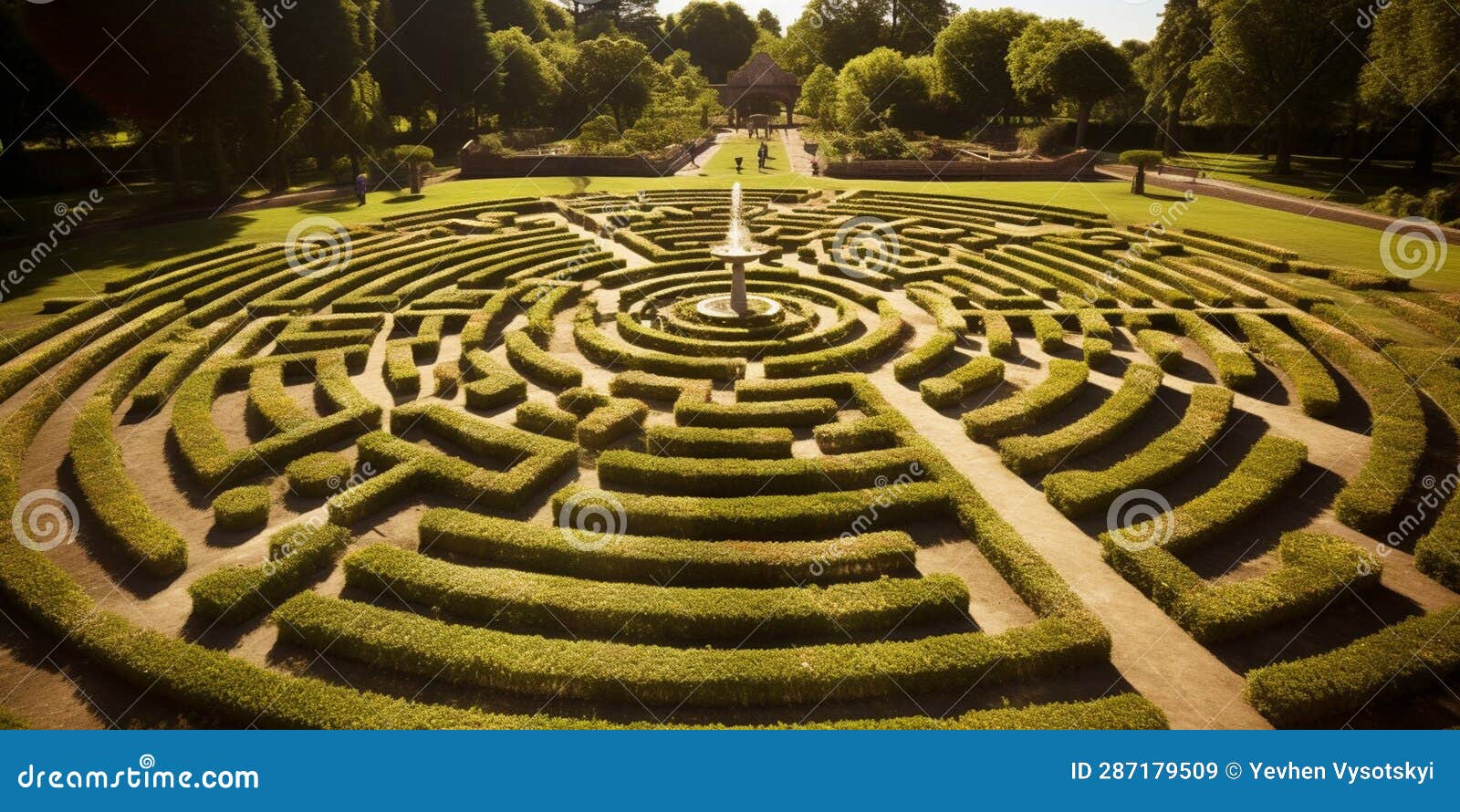 Lawn with a Labyrinth a Photograph of a Lawn with a La_002 Stock ...