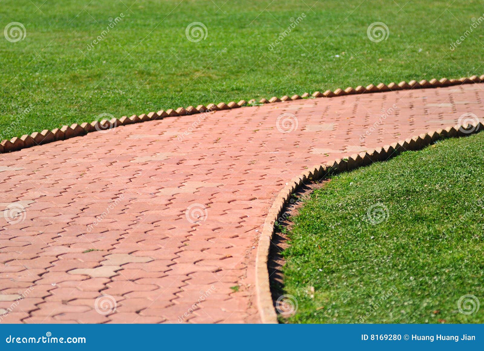 Lawn middle road stock photo. Image of garden, gardening - 8169280