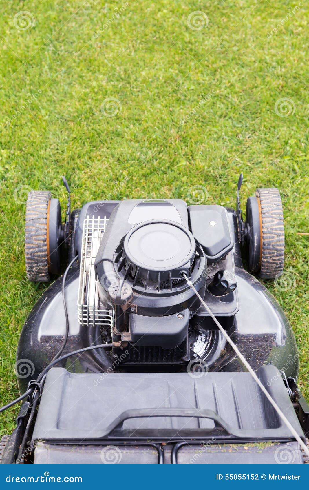 Lawn mover top view stock photo. Image of lawn, machine - 55055152