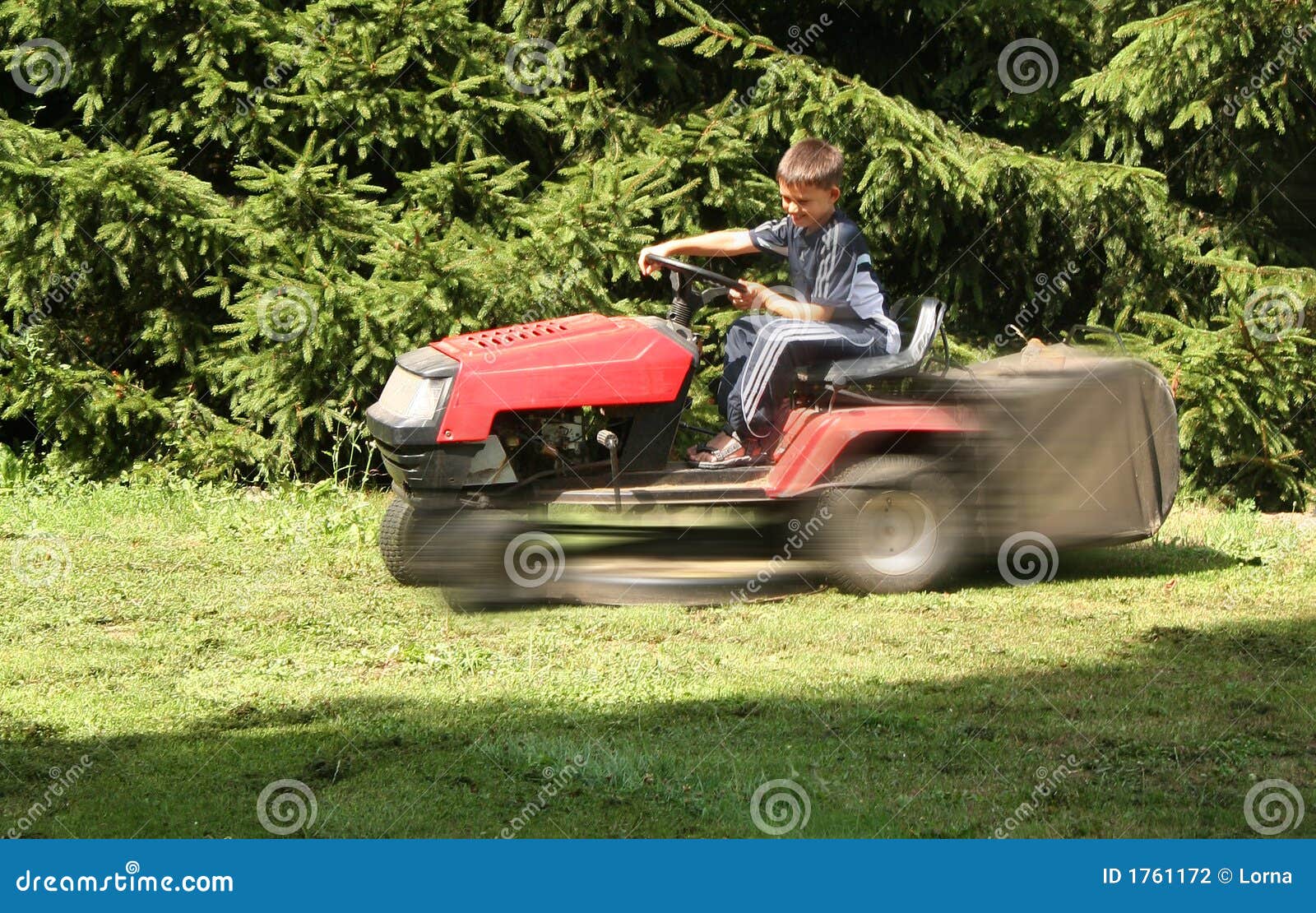 Lawn moving stock photo. Image of maintain, worker, grass - 1761172