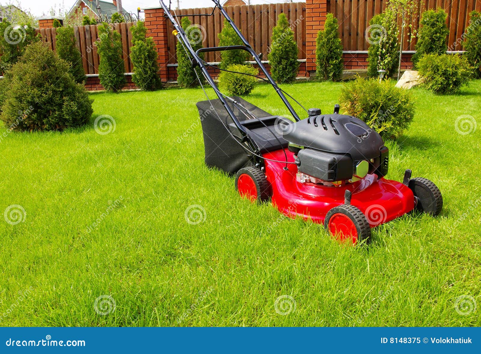 Lawn mower stock image. Image of wire, cambric, grass - 8148375