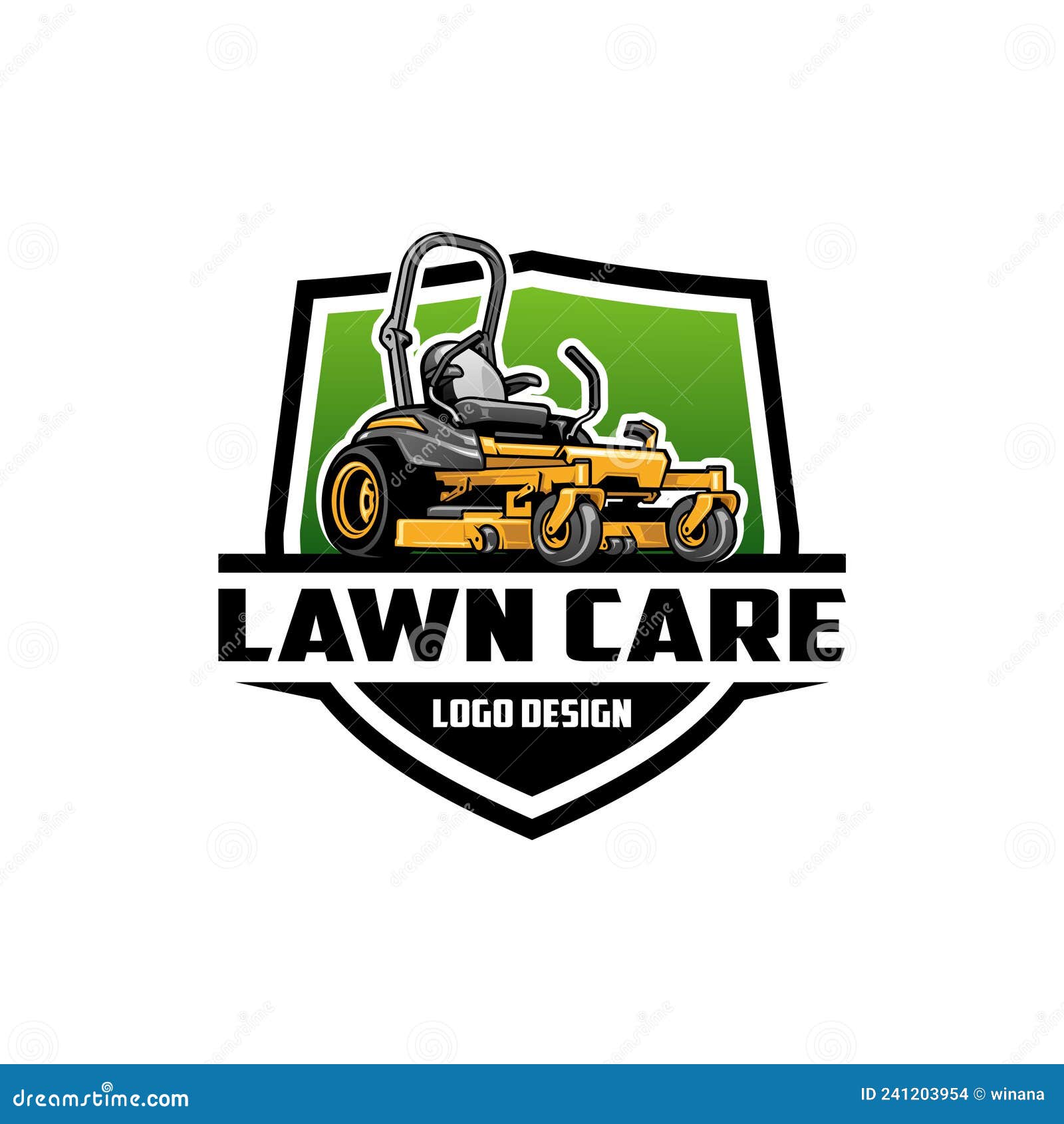 Lawn mower logo vector stock vector. Illustration of leaf - 241203954