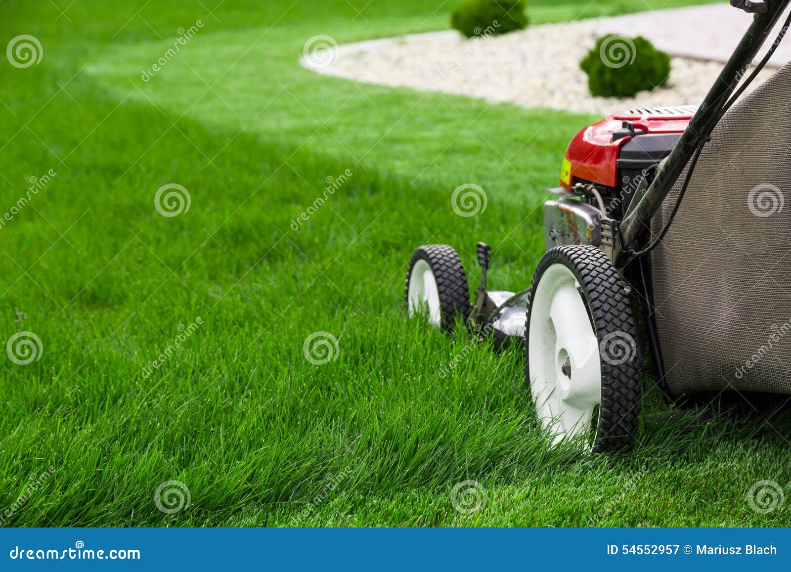 Lawn mower stock image. Image of mover, outdoors, spring - 54552957