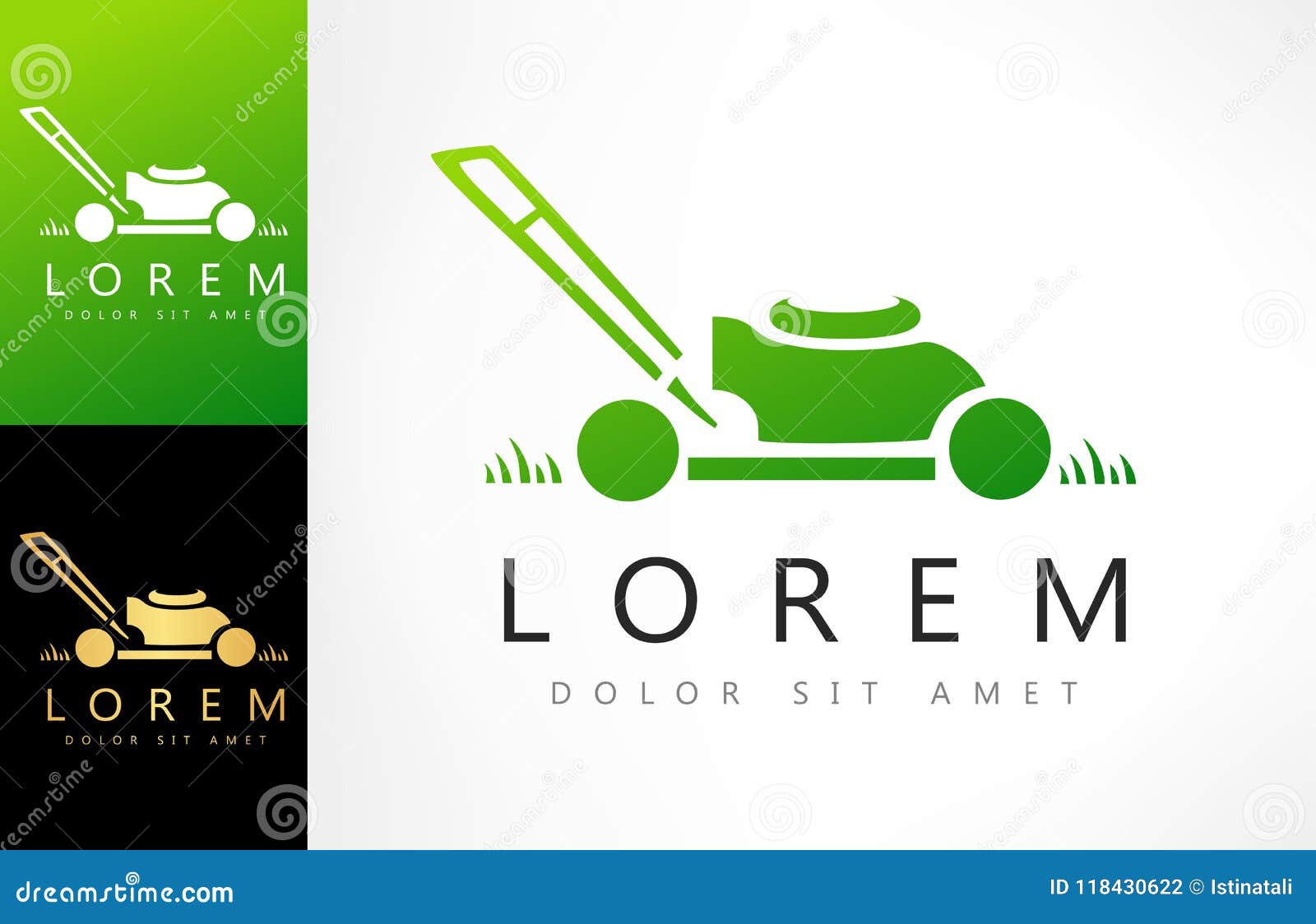 Lawn mower logo vector stock vector. Illustration of cutting - 118430622