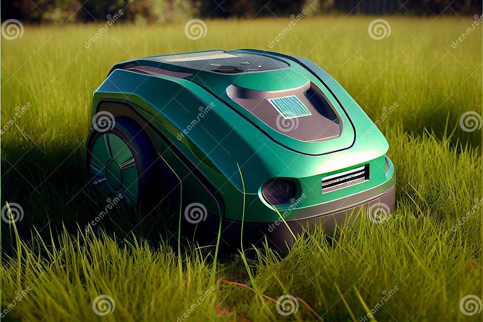 Lawn Mower Robot Created With Generative Ai Stock Illustration Illustration Of Automatic