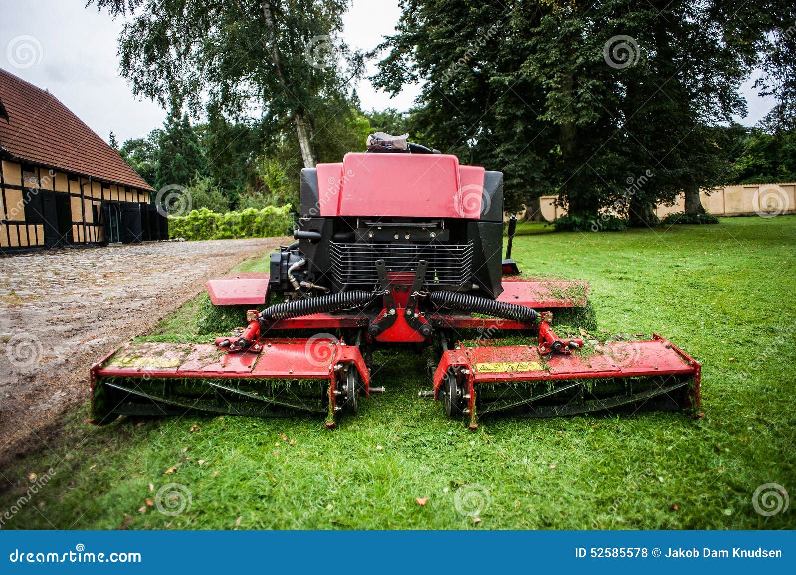 Lawn Mower Tractor and Grass Stock Photo - Image of mower, park: 52585578