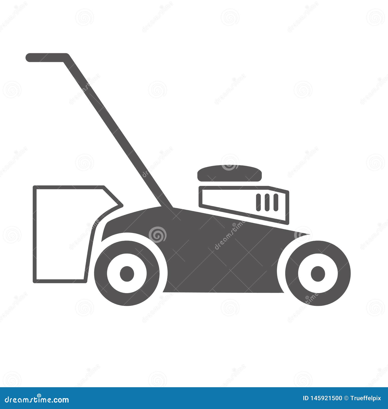 Lawn Mower Vector Illustration Icon Stock Vector - Illustration of ...