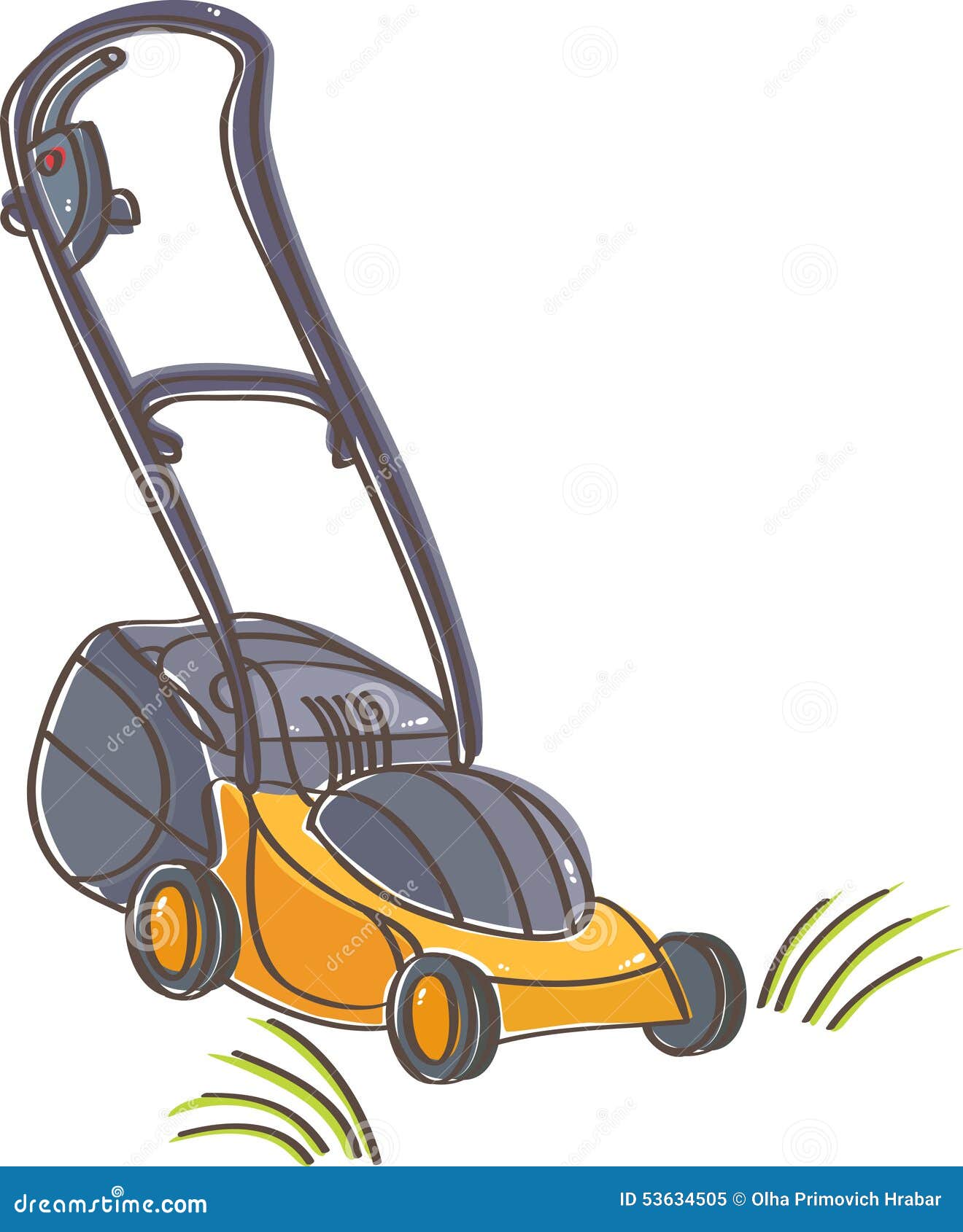 Red Lawn Mower Isolated Stock Photo | CartoonDealer.com #129799470