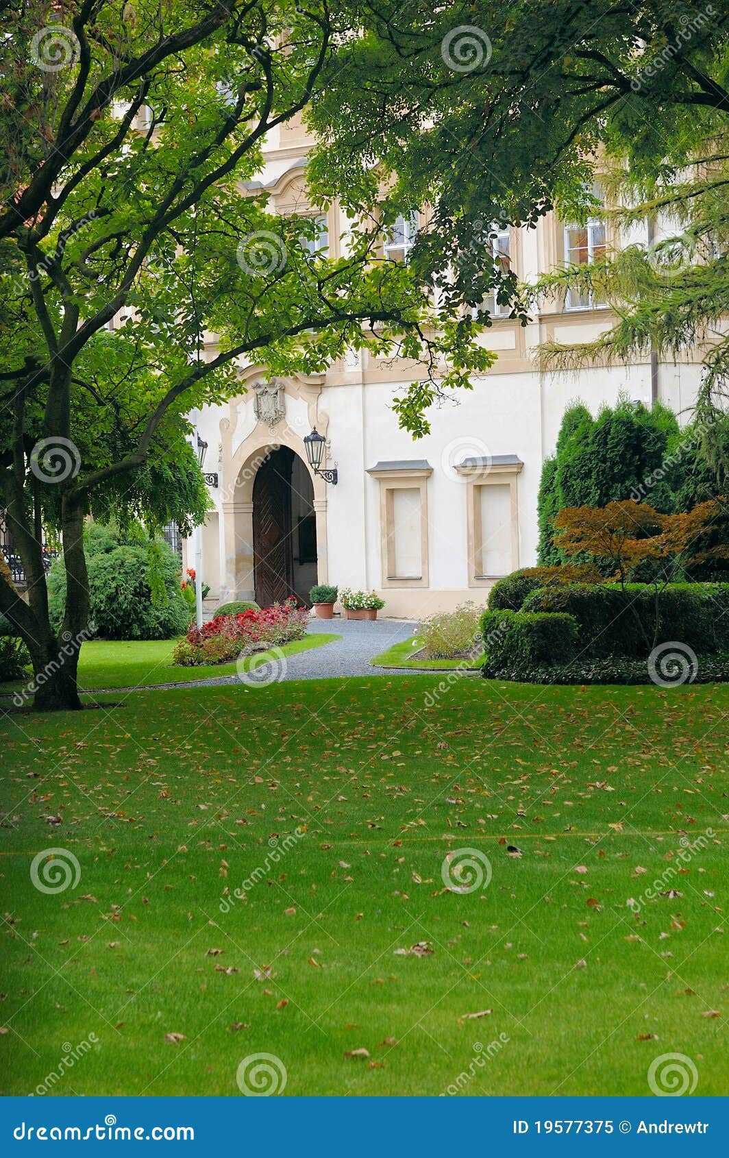 Lawn near castle stock image. Image of beautiful, view - 19577375