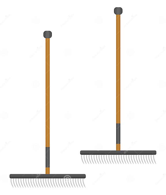 Lawn rake, icon stock vector. Illustration of tool, tools - 261376595