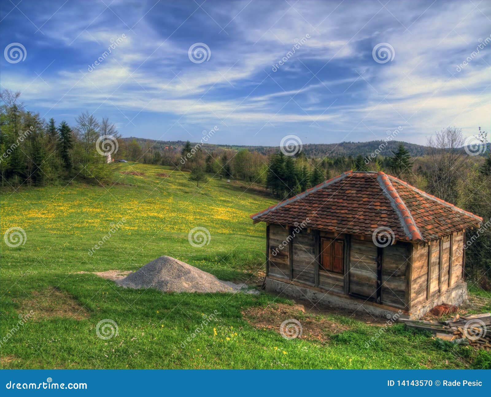 Lawn in spring stock photo. Image of divcibare, rubble - 14143570