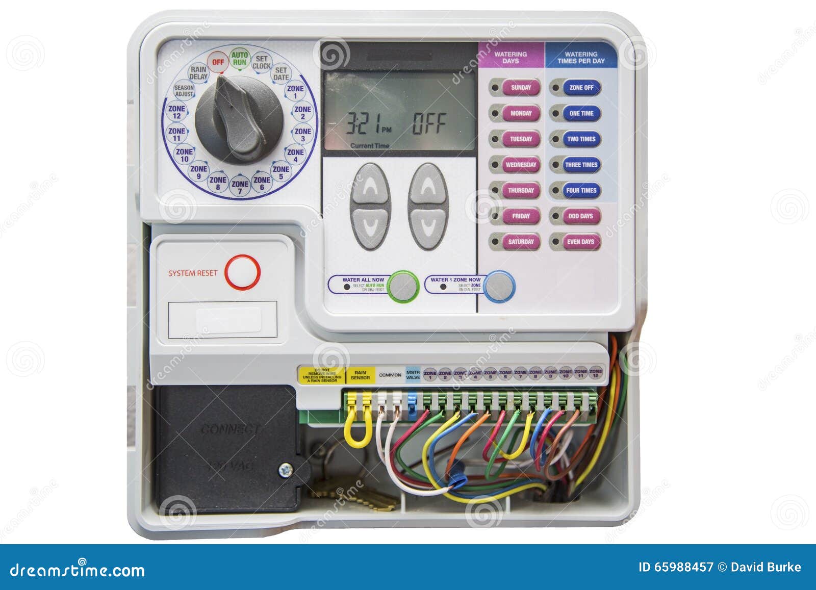 Lawn Sprinkler Irrigation Water Timer Controller System Stock Image ...