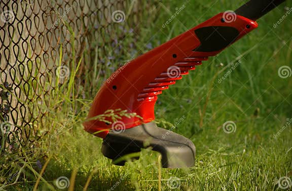 Lawn trimmer closeup stock image. Image of equipment - 10631507