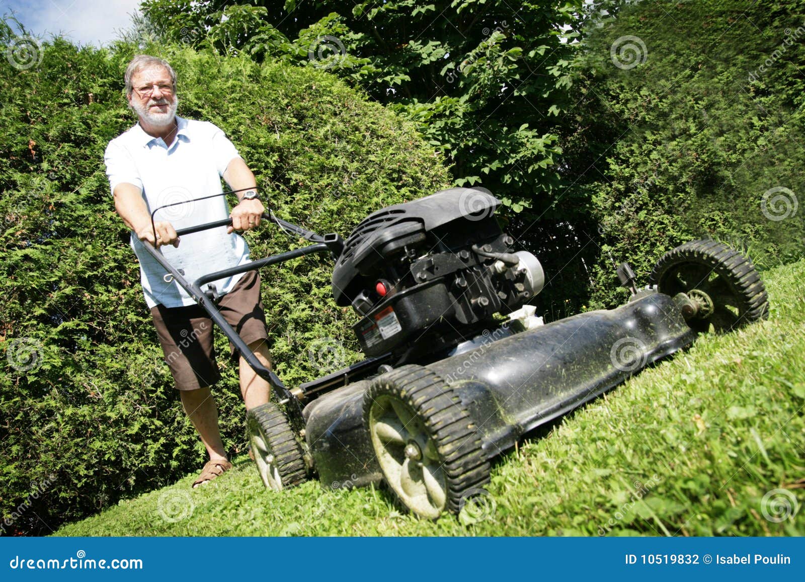 Lawnmower man stock photo. Image of clipper, house, male - 10519832