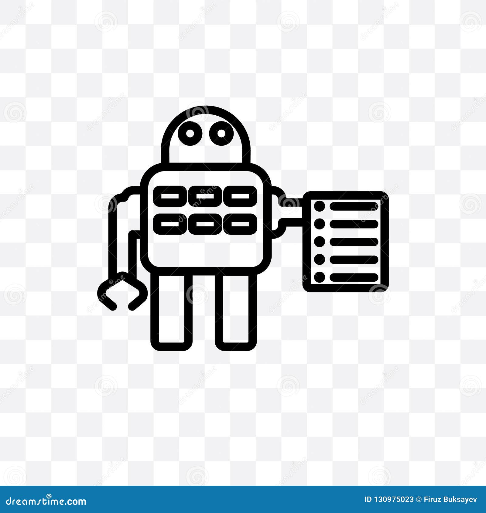 Laws of Robotics Vector Linear Icon Isolated on Transparent Background ...