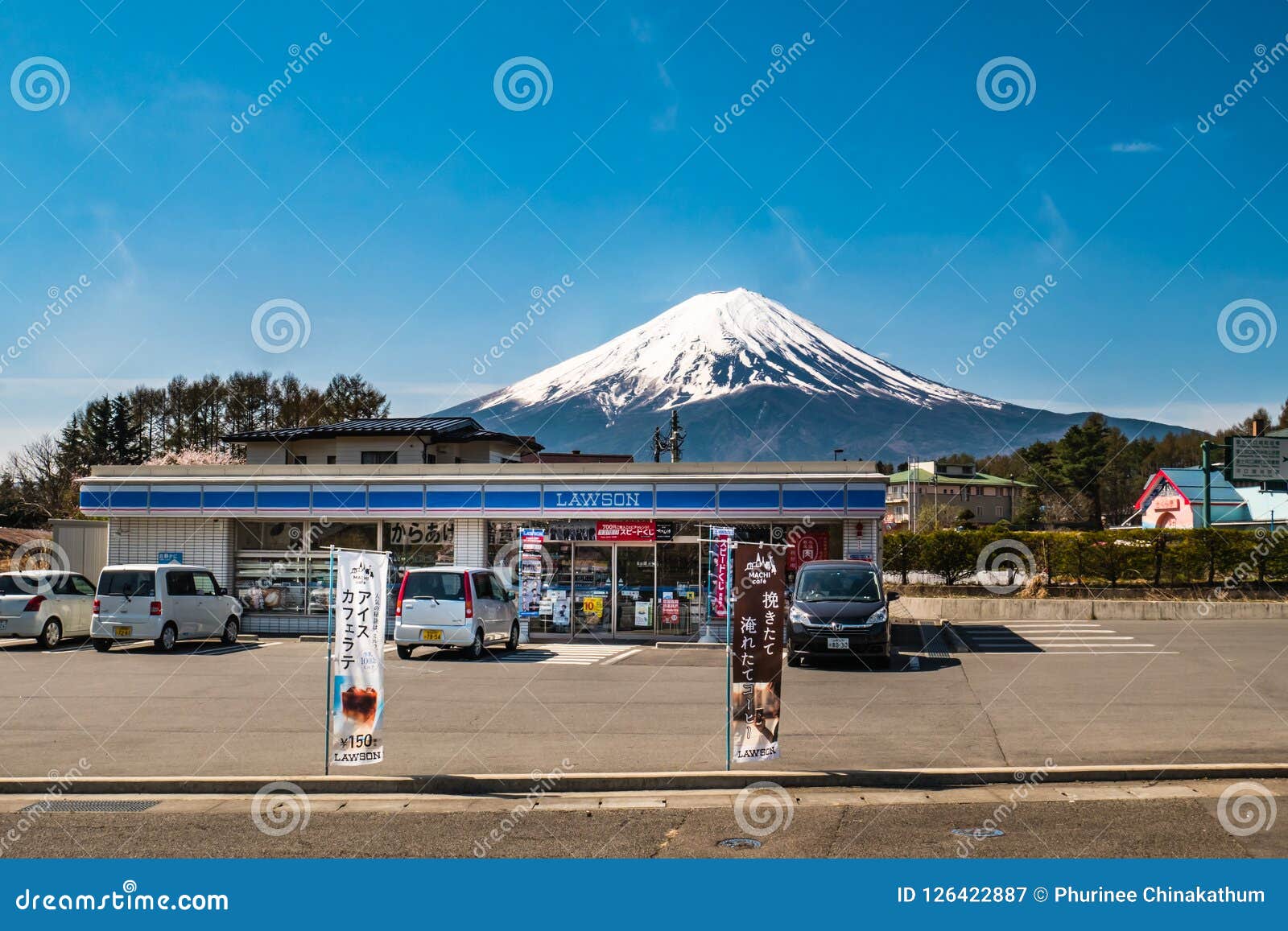 Lawson, Colmado Con Mt, Fuji Fotografía editorial - Imagen de sunset ...