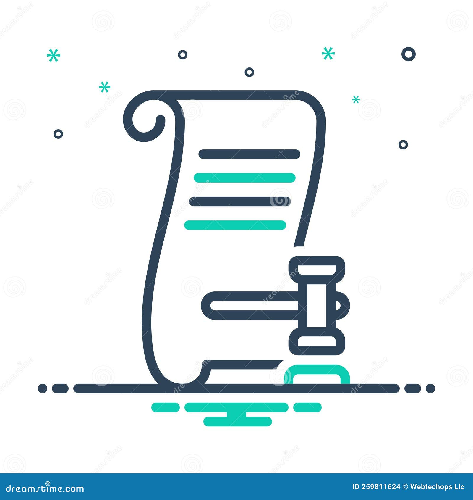 Mix Icon for Lawsuit, Legal and Action Stock Illustration ...