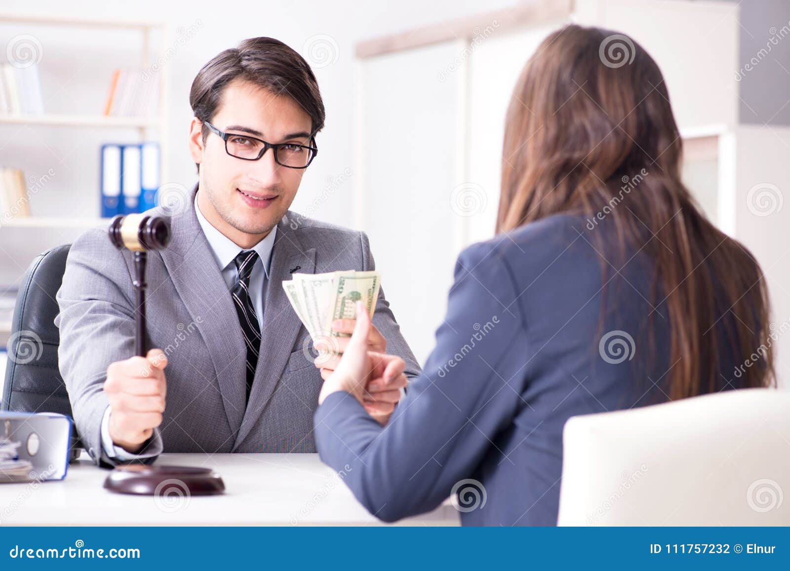 The Lawyer Being Offered Bribe for His Services Stock Photo - Image of ...