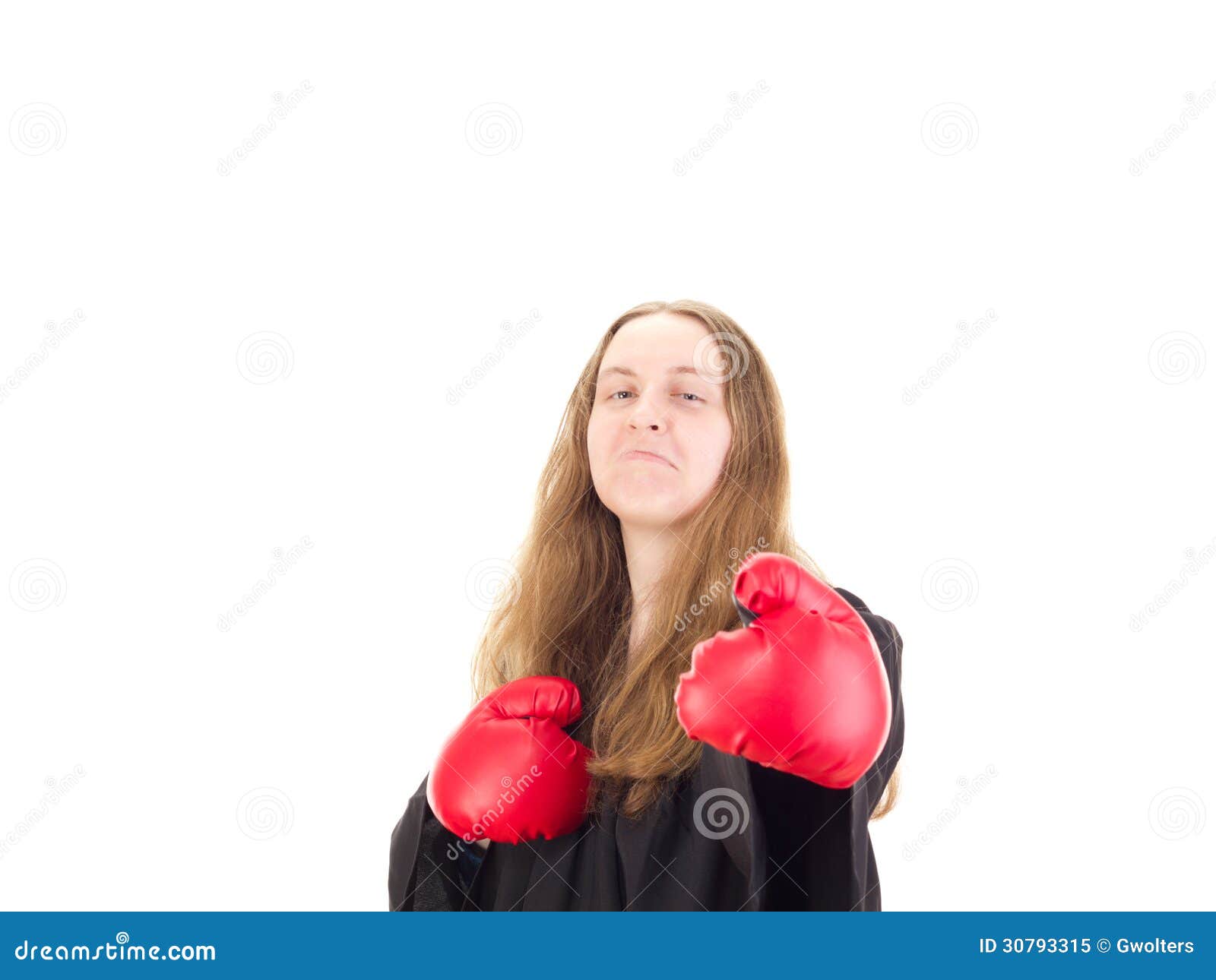 Lawyer with boxing gloves stock image. Image of business - 30793315