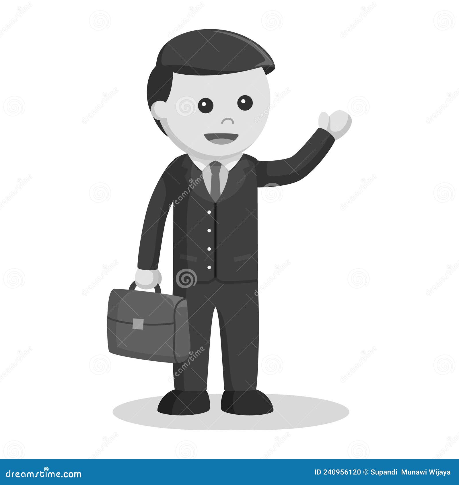 Lawyer Character Profession Design Vector Black and White Stock Vector ...