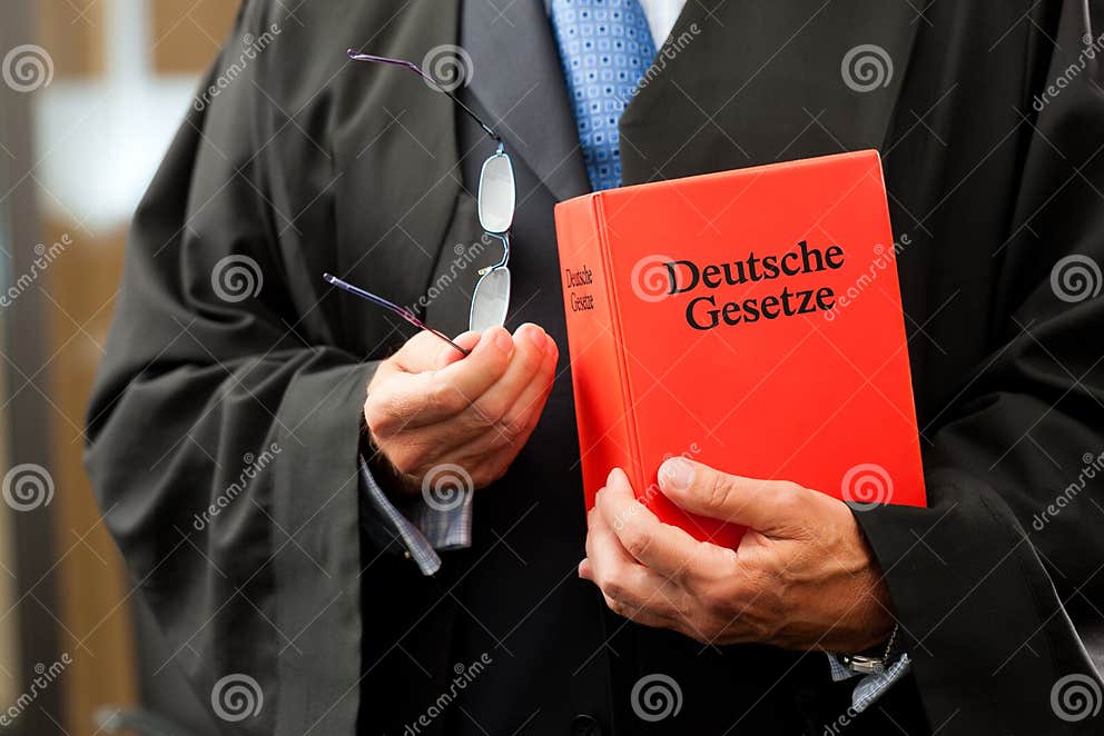 Lawyer with civil law code stock image. Image of german - 21408051