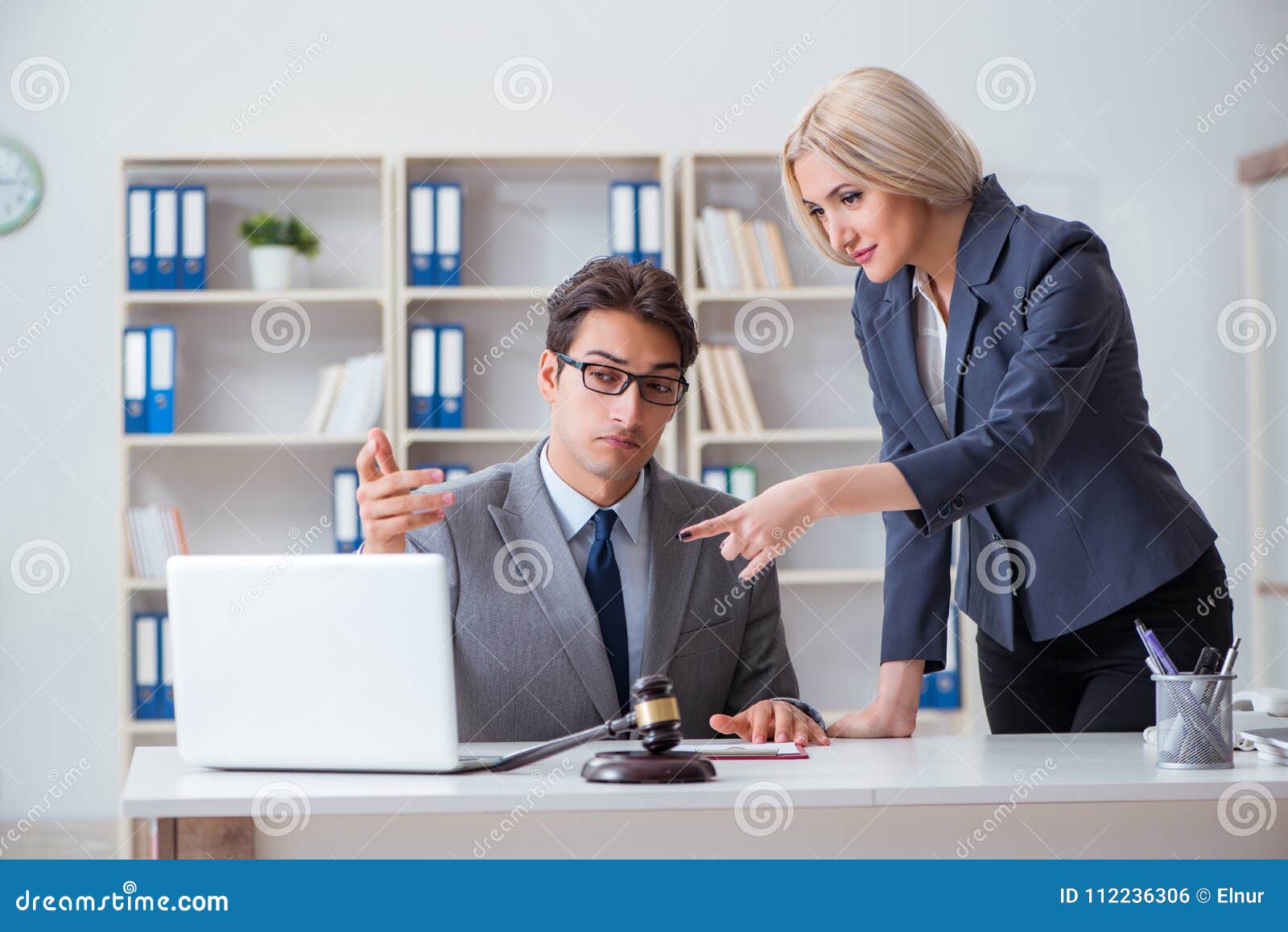 The Lawyer Discussing Legal Case with Client Stock Photo - Image of ...