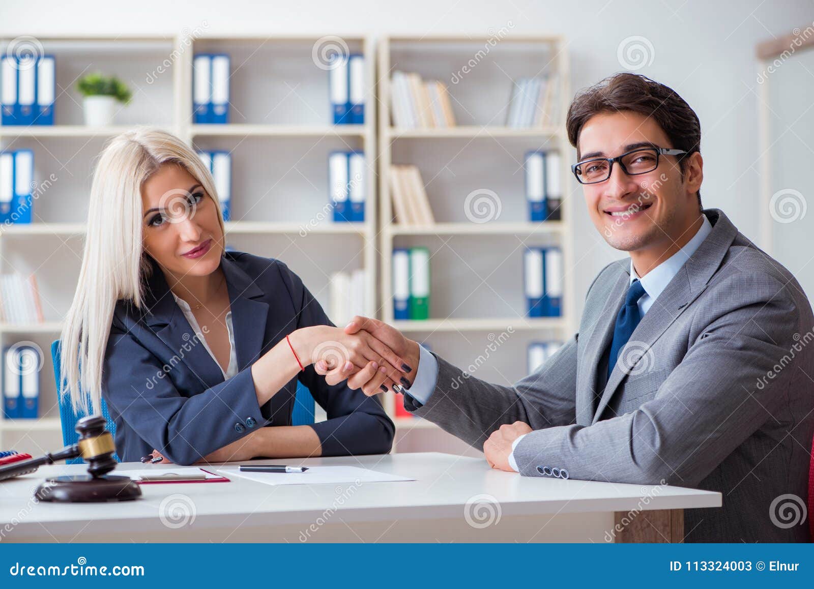 The Lawyer Discussing Legal Case with Client Stock Image - Image of ...