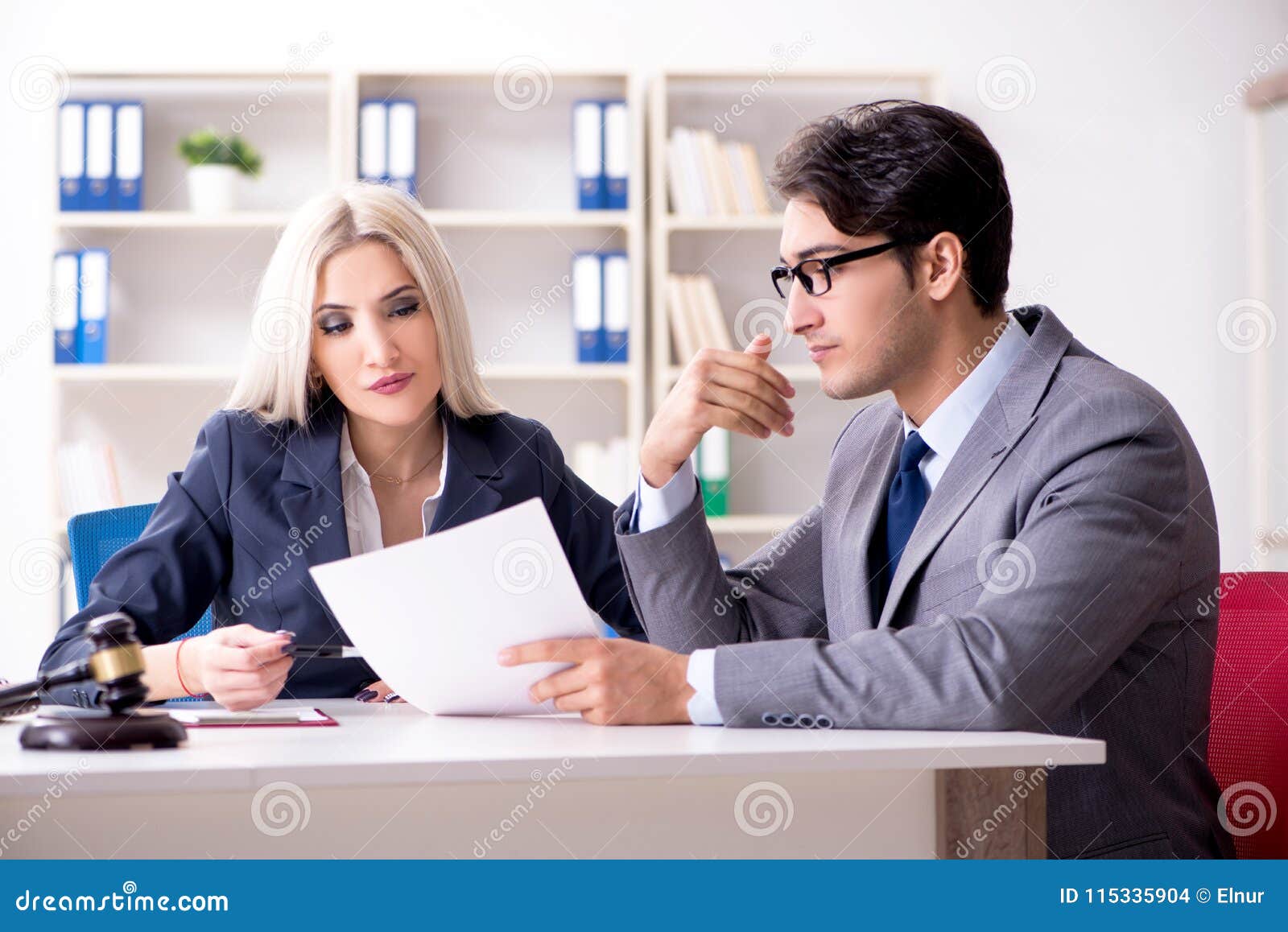 The Lawyer Discussing Legal Case with Client Stock Photo - Image of ...