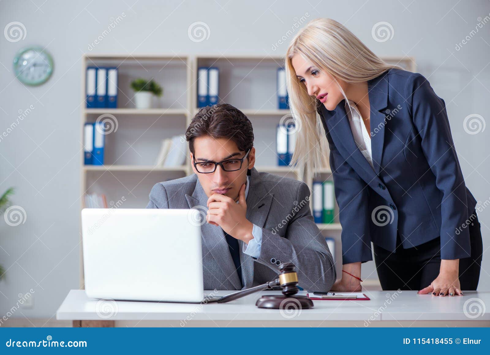 The Lawyer Discussing Legal Case with Client Stock Image - Image of ...