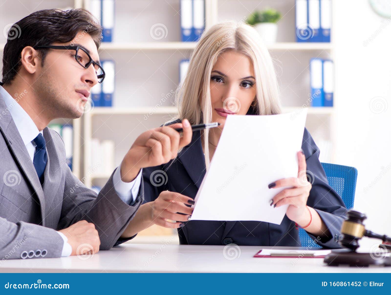 Lawyer Discussing Legal Case with Client Stock Photo - Image of client ...