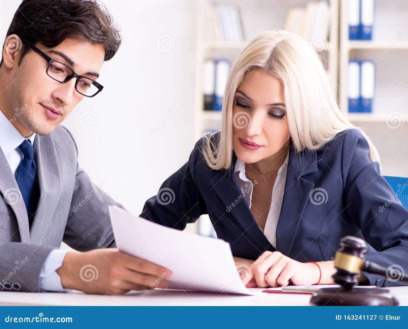 Lawyer Discussing Legal Case with Client Stock Image - Image of ...