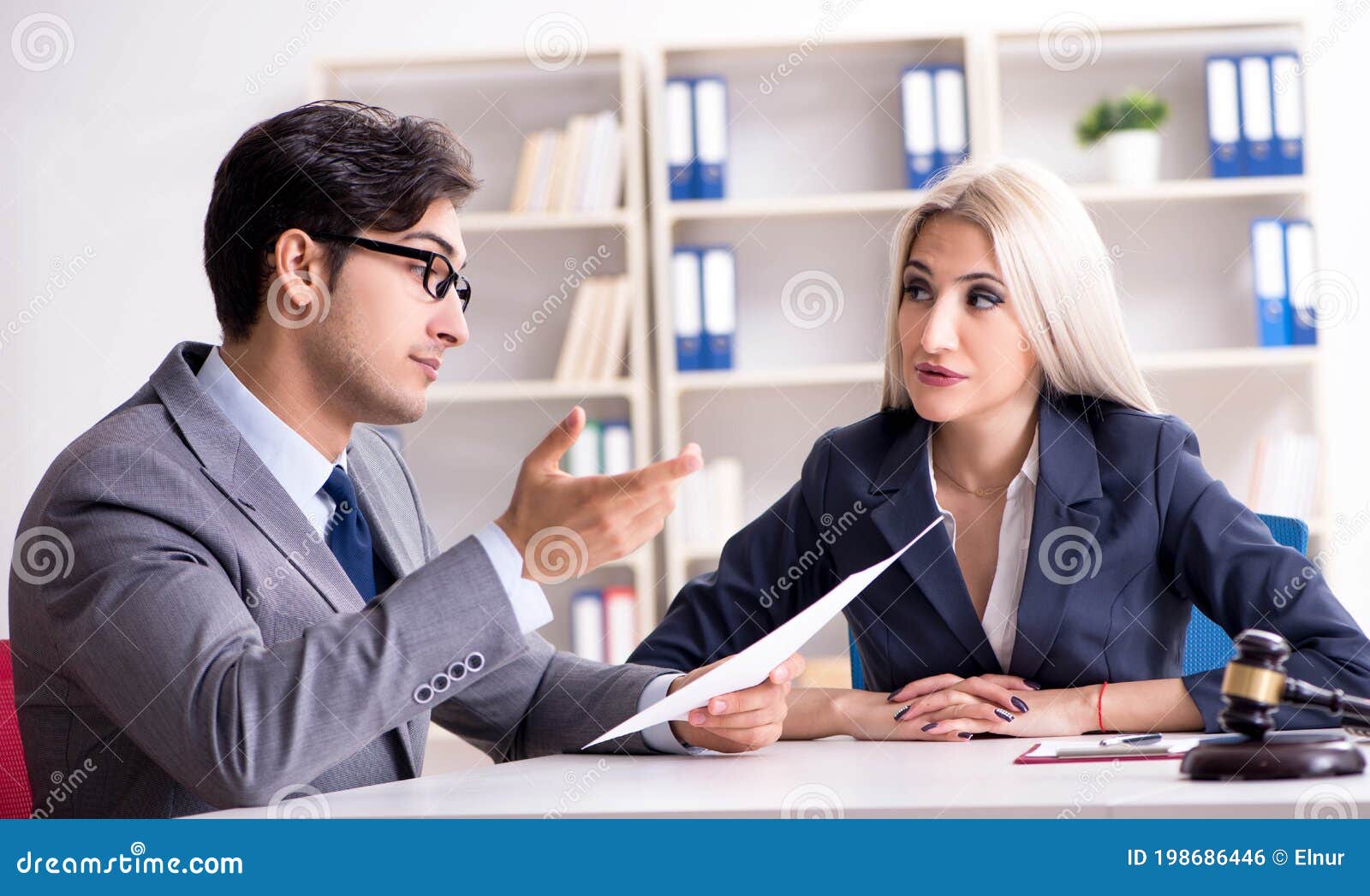 Lawyer Discussing Legal Case with Client Stock Photo - Image of ...
