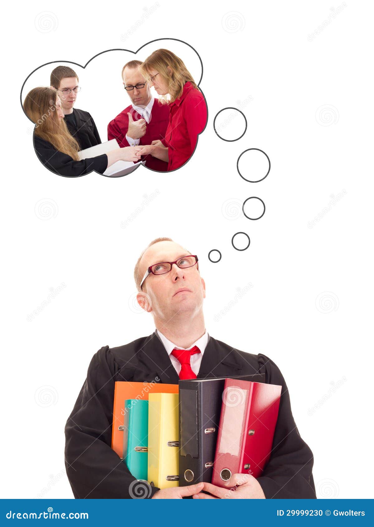 Lawyer with a Lot of Work is Dreaming Stock Photo - Image of lawyer ...