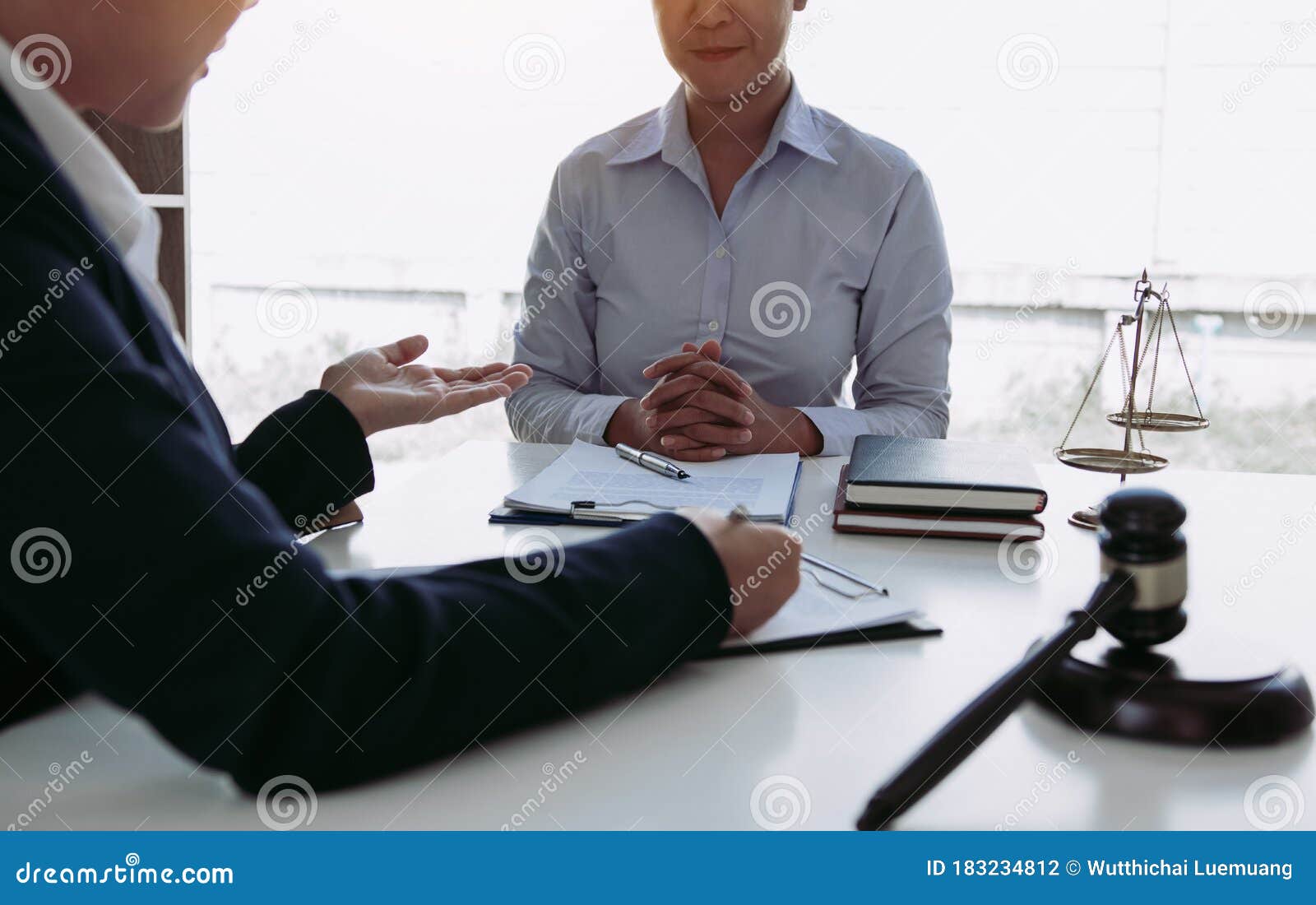 Lawyer is Explaining about the Wrongdoing Laws Regarding Fraud To the ...