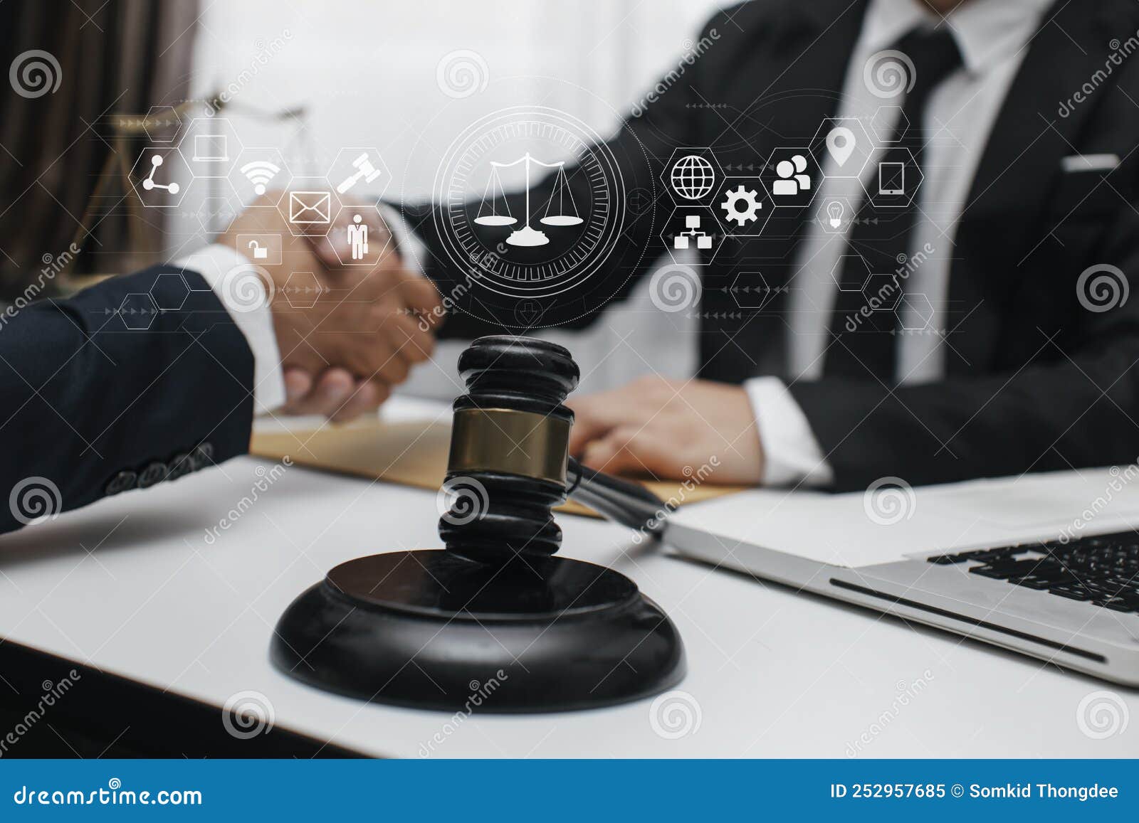 Lawyer Hands and Law Contact. Stock Illustration - Illustration of deal ...