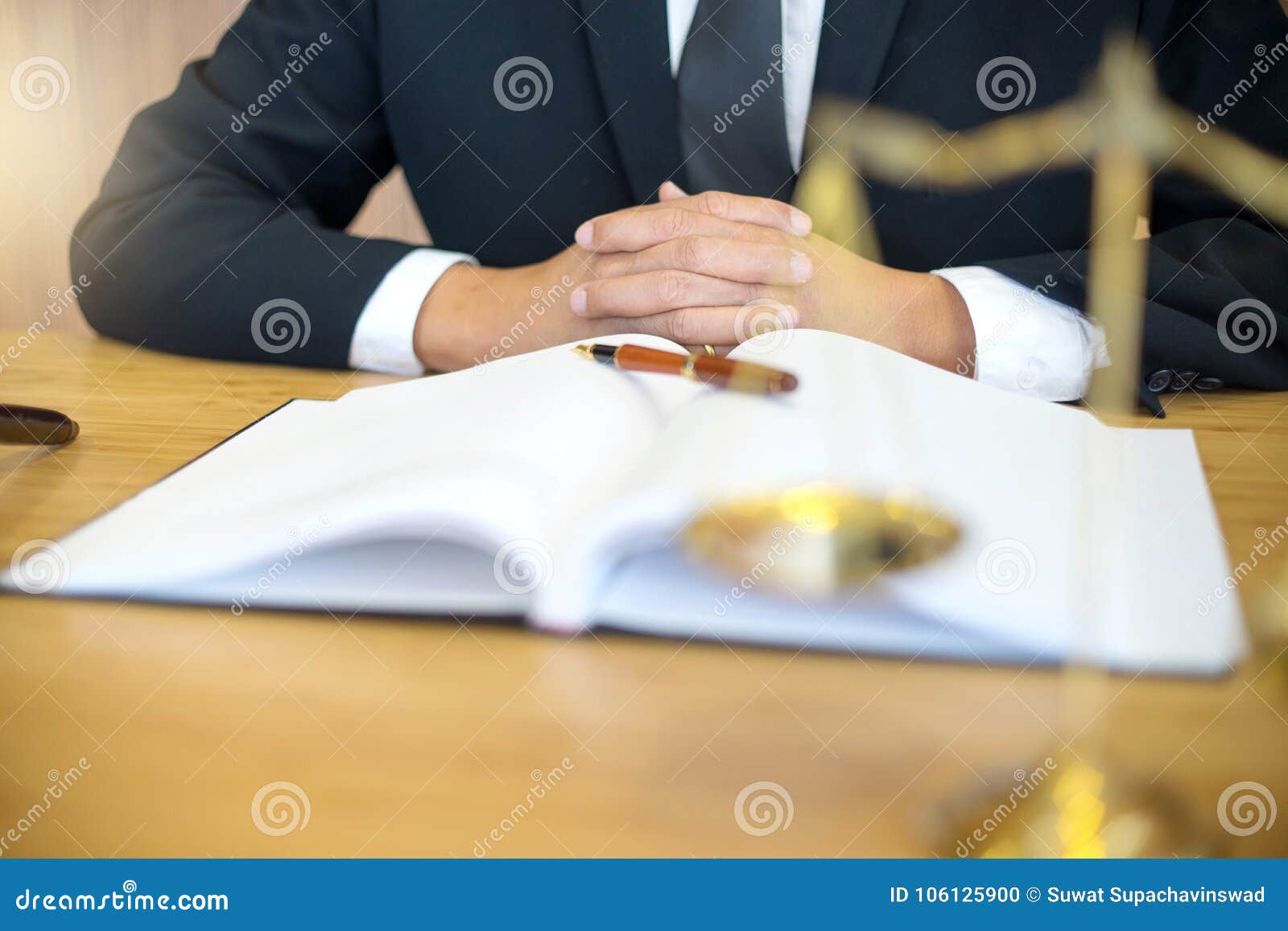 Lawyer or Judge Work in the Office with Gavel Stock Photo - Image of ...