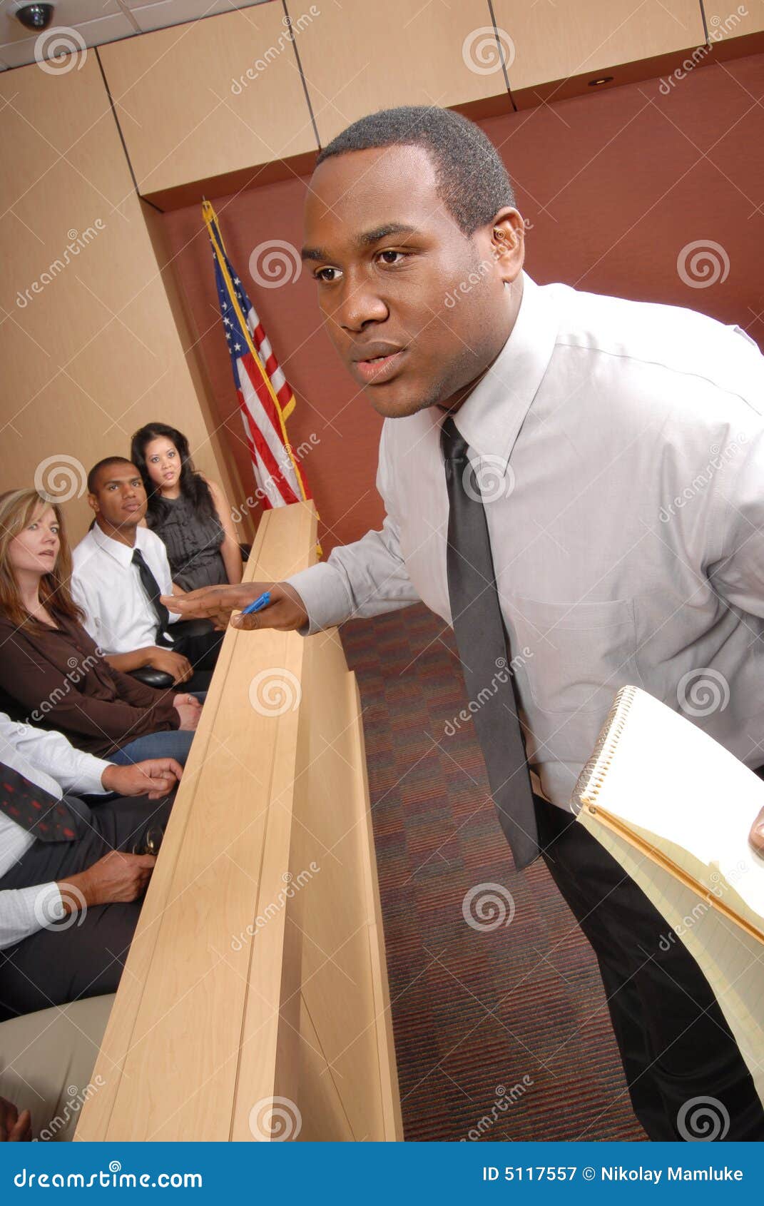 Lawyer and jurors stock image. Image of african, attorney - 5117557