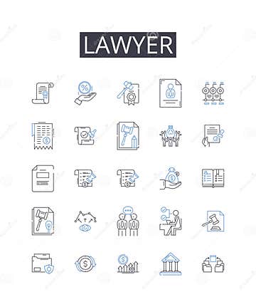 Lawyer Line Icons Collection. Algorithm, Blueprint, Visual, Flowchart ...