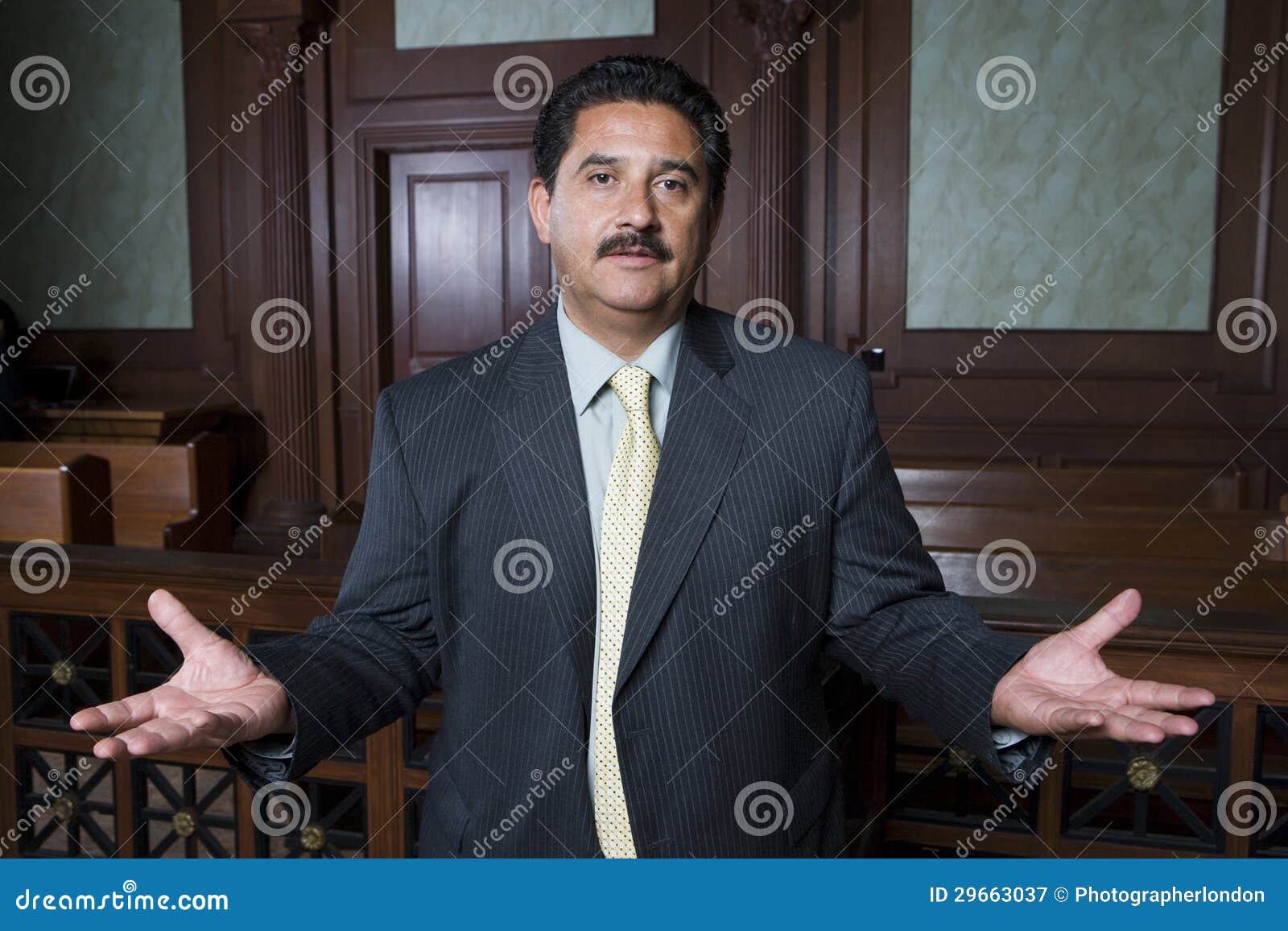 Lawyer Making a Point during Trial Stock Image - Image of mustache ...