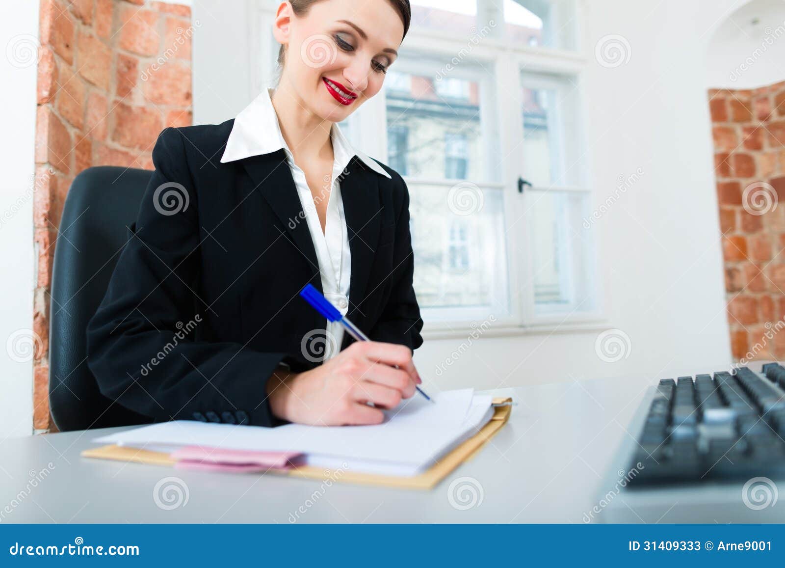 Lawyer in Office Sitting on the Computer Stock Image - Image of sitting ...