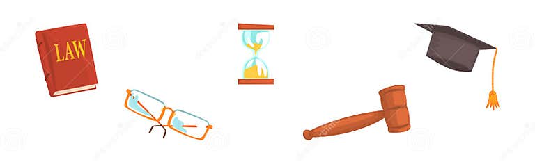 Lawyer Profession Object and Different Attribute Vector Set Stock ...