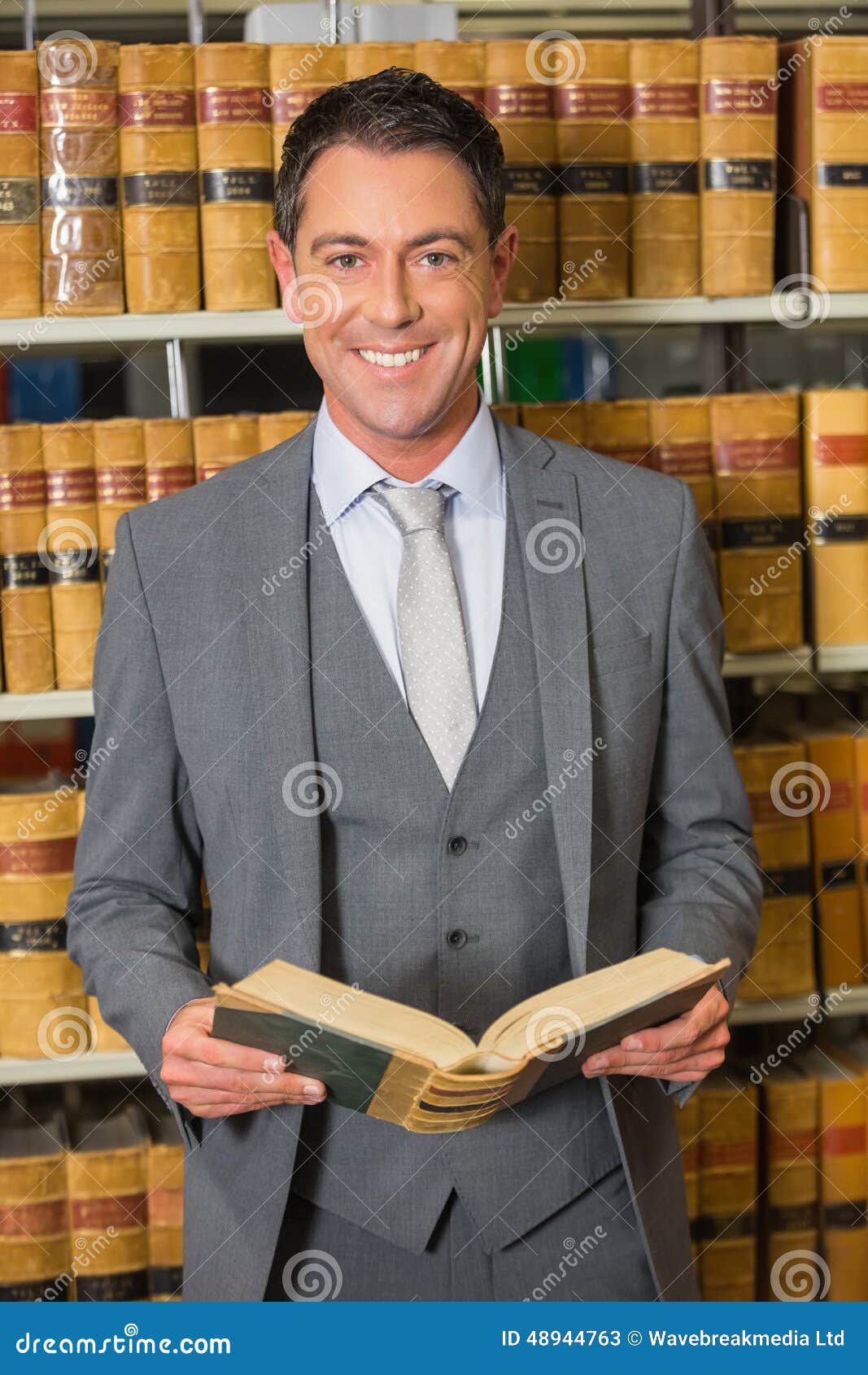Lawyer Reading Book in the Law Library Stock Image - Image of higher ...