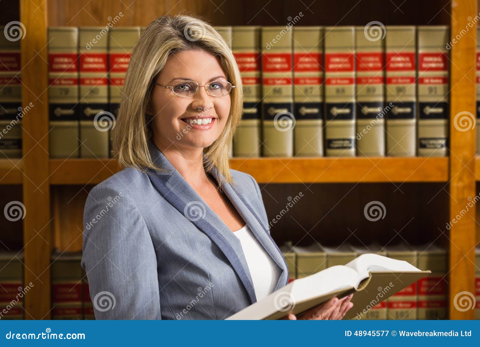 Lawyer Reading Book in the Law Library Stock Image - Image of campus ...