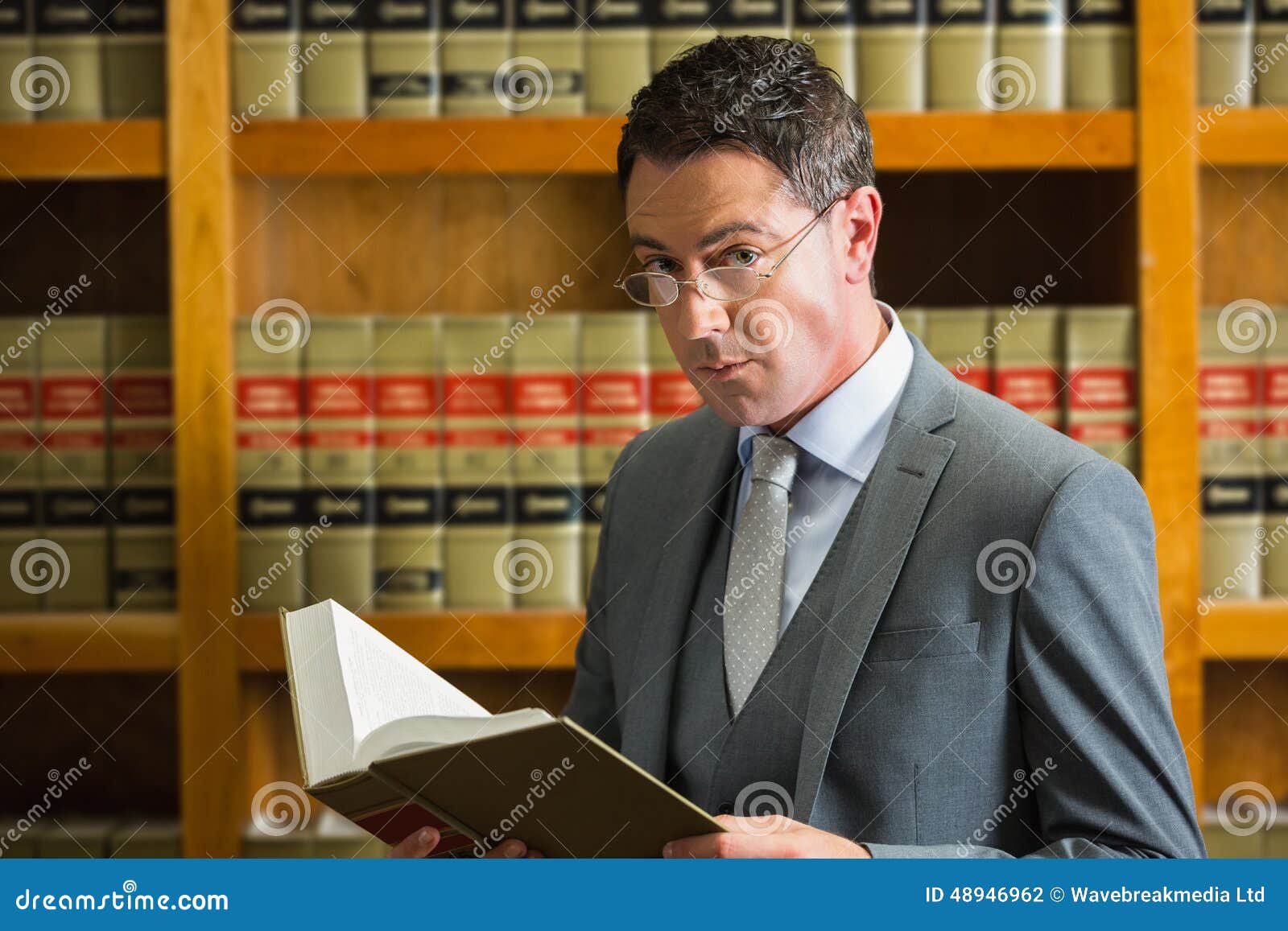 Lawyer Reading Book in the Law Library Stock Photo - Image of campus ...