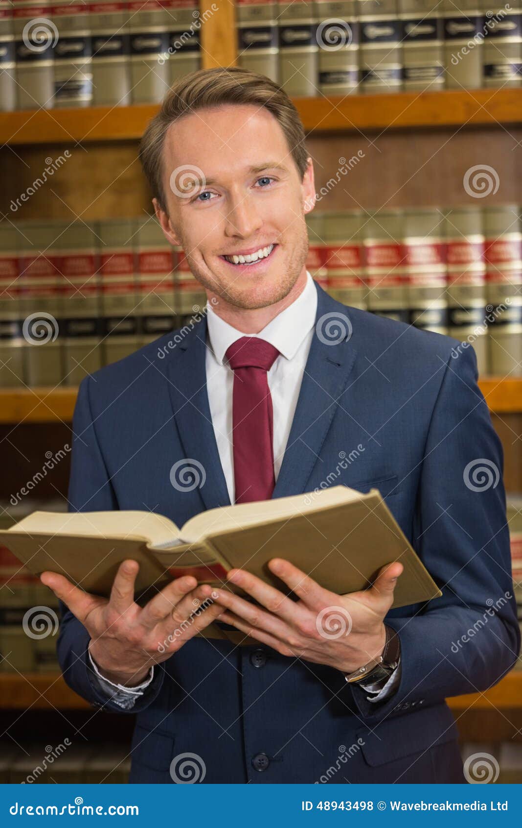 Lawyer Reading in the Law Library Stock Photo - Image of portrait ...