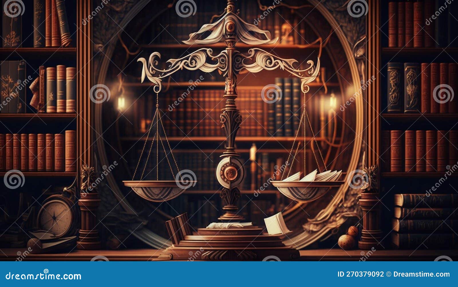 Lawyer Scale Symbol Object Generative AI Stock Illustration ...