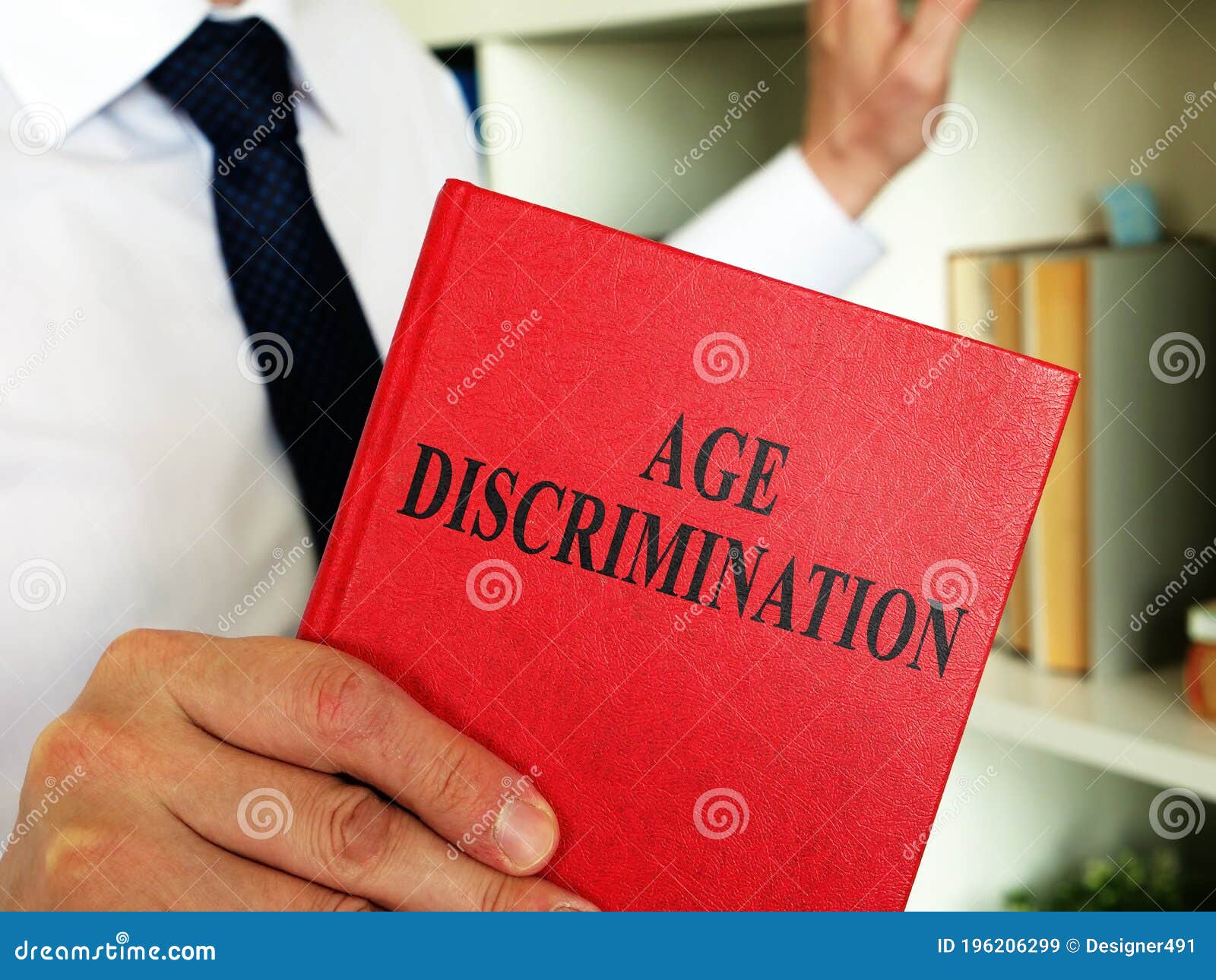 A Lawyer Shows an Age Discrimination Law Book. Stock Image - Image of ...