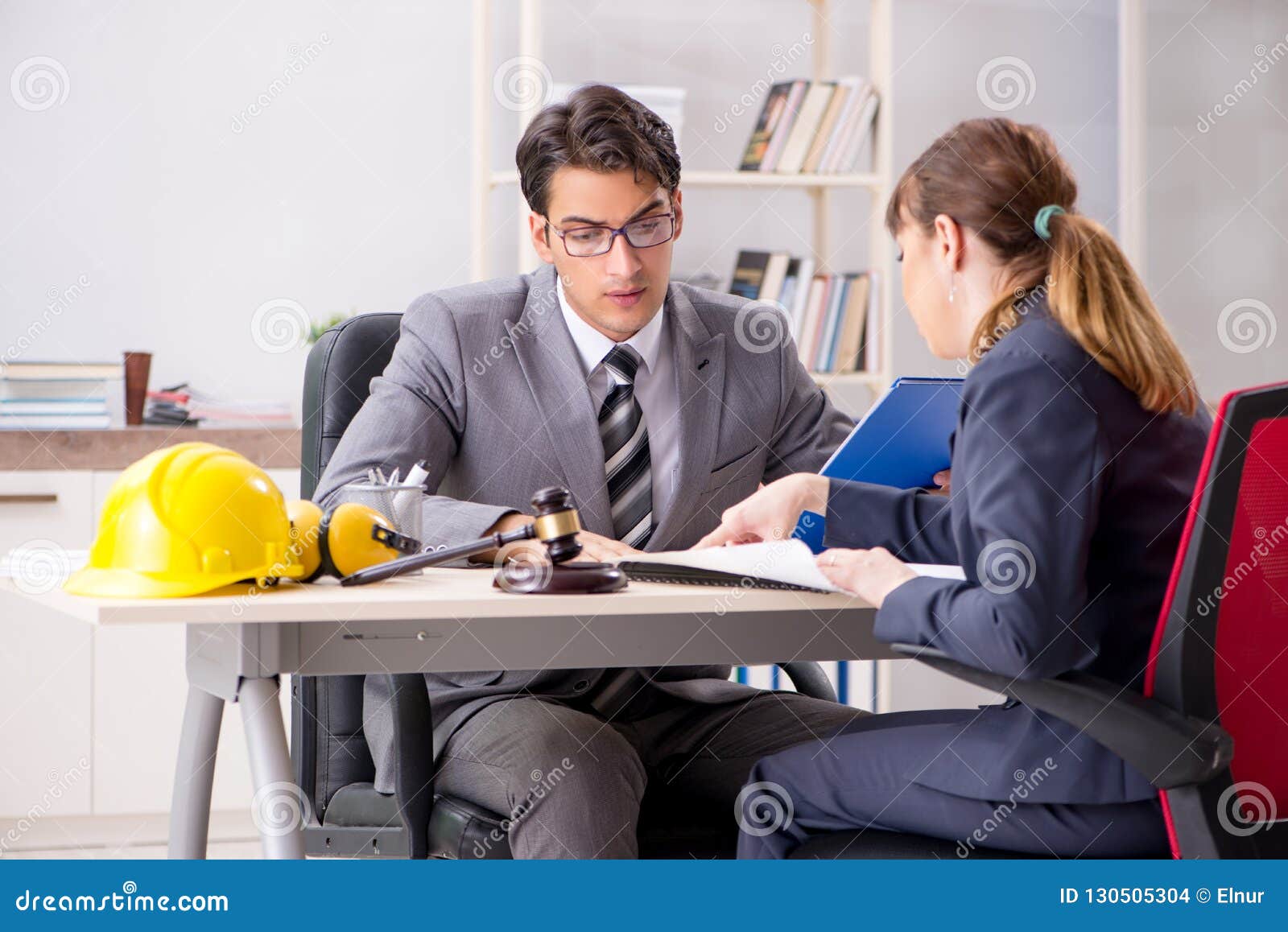 The Lawyer Talking To Client in Office Stock Photo - Image of ...