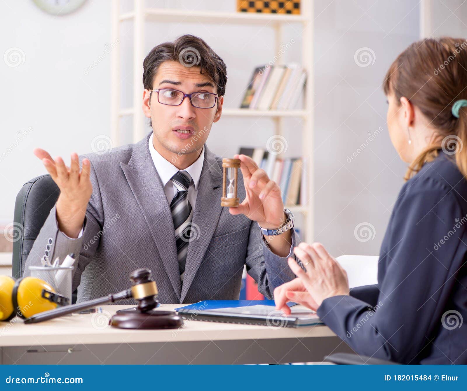 Lawyer Talking To Client in Office Stock Photo - Image of barrister ...