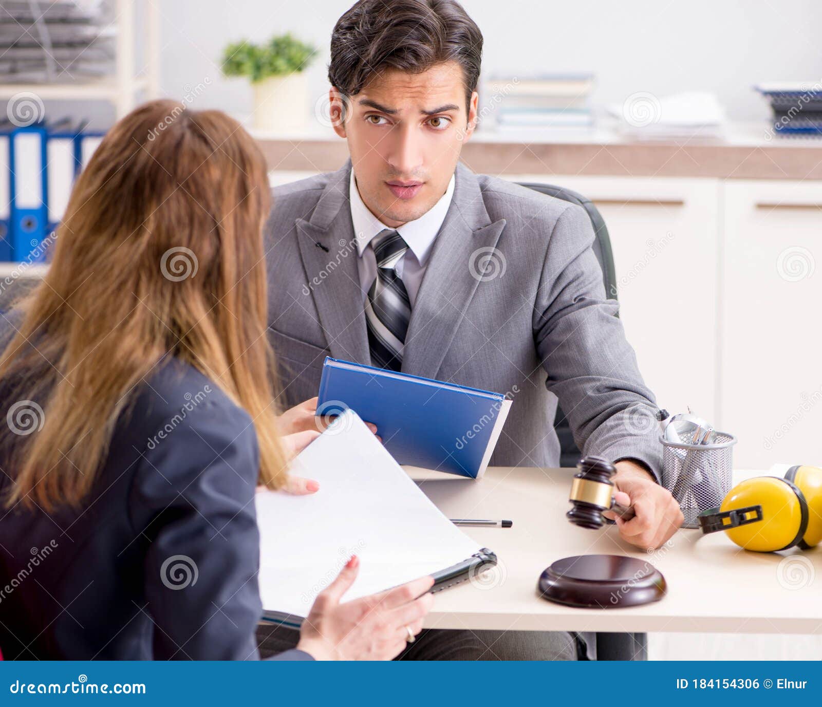 Lawyer Talking To Client in Office Stock Photo - Image of corporate ...